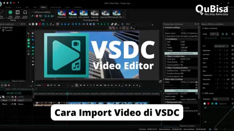 Cara Import Video ke Project di VSDC